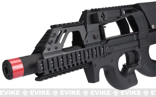 Evike.com Custom P90 Terminator Airsoft AEG w/ Box Mag (Color: Black ...
