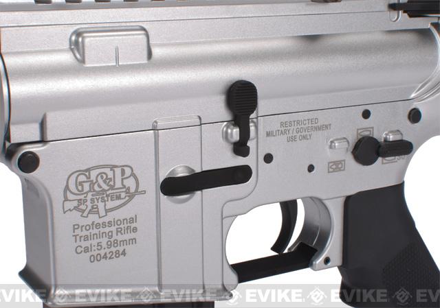 G&P High Performance M4 Full Metal Silver Bullet Custom Airsoft PTR AEG ...