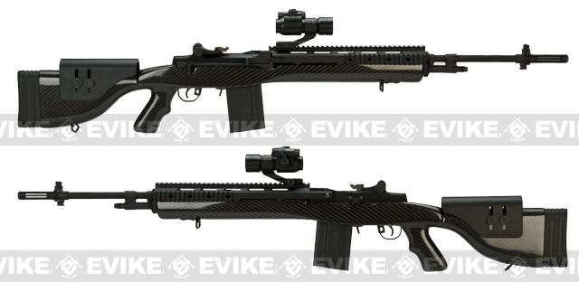 G&P M14 DMR Custom Airsoft AEG Sniper Rifle with Real Carbon Fiber ...
