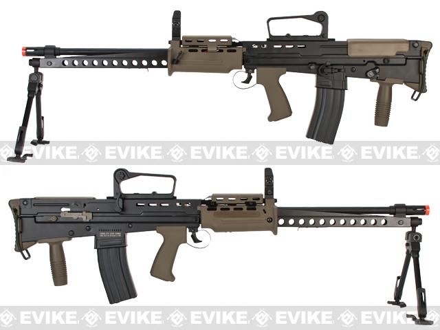 ICS Full Metal L86A2 British Military Full Size Airsoft AEG Rifle, Airsoft Guns, Airsoft ...
