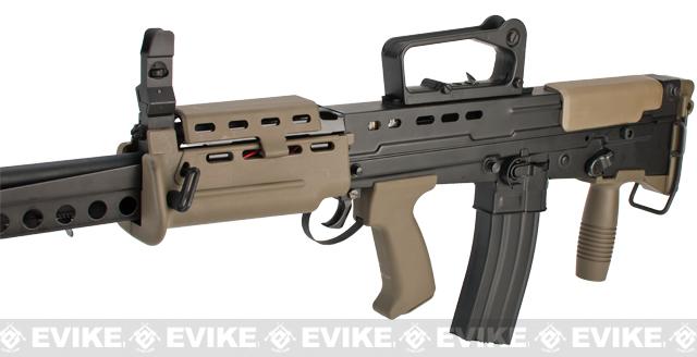 ICS Full Metal L86A2 British Military Full Size Airsoft AEG Rifle, Airsoft Guns, Airsoft ...
