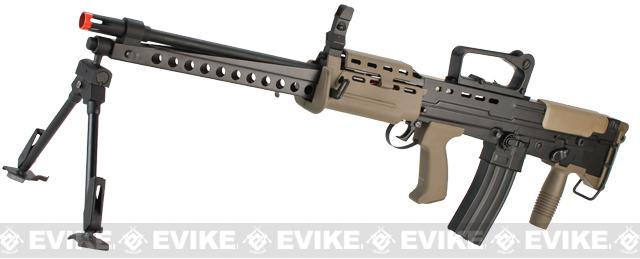 ICS Full Metal L86A2 British Military Full Size Airsoft AEG Rifle ...