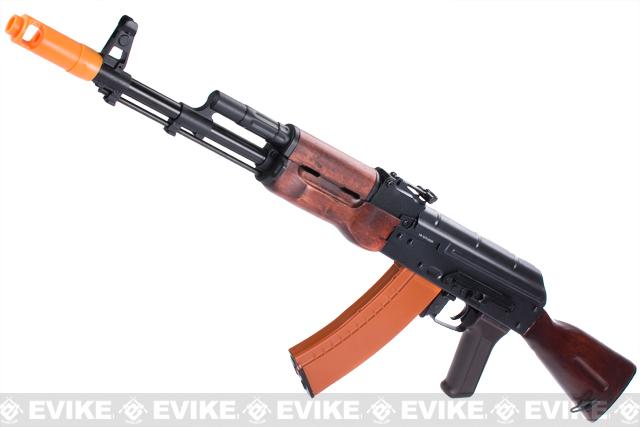 APS Full Metal AK74 Full Stock Electric Blowback Airsoft AEG Rifle w/ Real Wood Furniture ...