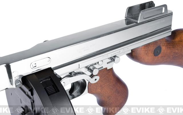 Thompson M1928 Chicago Typewriter Airsoft AEG Rifle - Nickle Plated ...