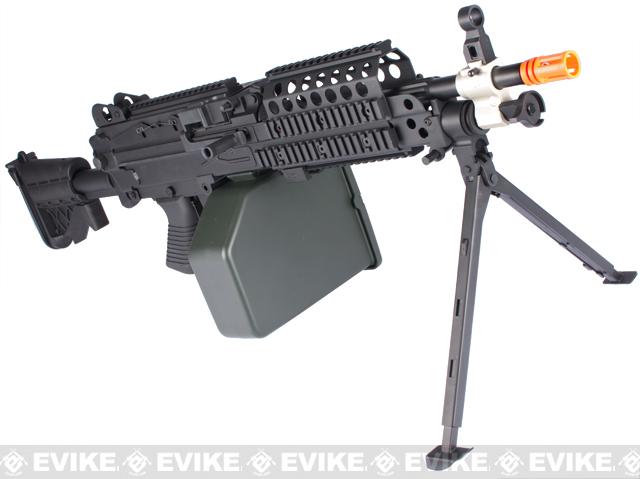 A&K Full Metal MK46 Airsoft Machine Gun with Retractable Stock, Airsoft Guns, Airsoft Electric ...