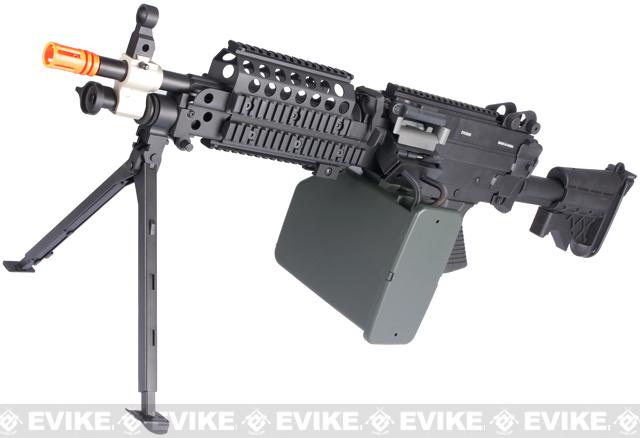 A&K Full Metal MK46 Airsoft Machine Gun with Retractable Stock, Airsoft Guns, Airsoft Electric ...