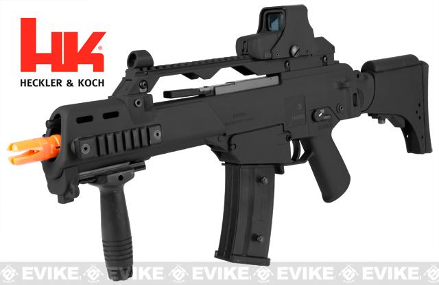 z H&K G36CV Carbine Airsoft Blowback AEG Rifle by ARES / Umarex - (Black), Airsoft Guns, Airsoft ...