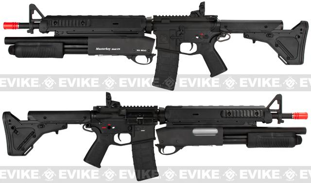 z G&P Magpul Battle Rifle Airsoft AEG w/ Masterkey Shotgun - Black ...