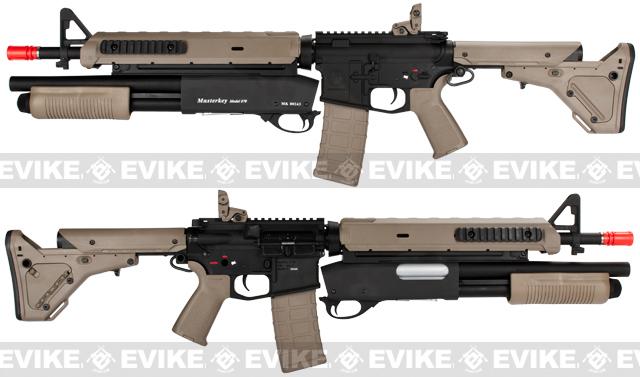 z G&P PTS Magpul Battle Rifle Airsoft AEG w/ Masterkey Shotgun - Dark ...