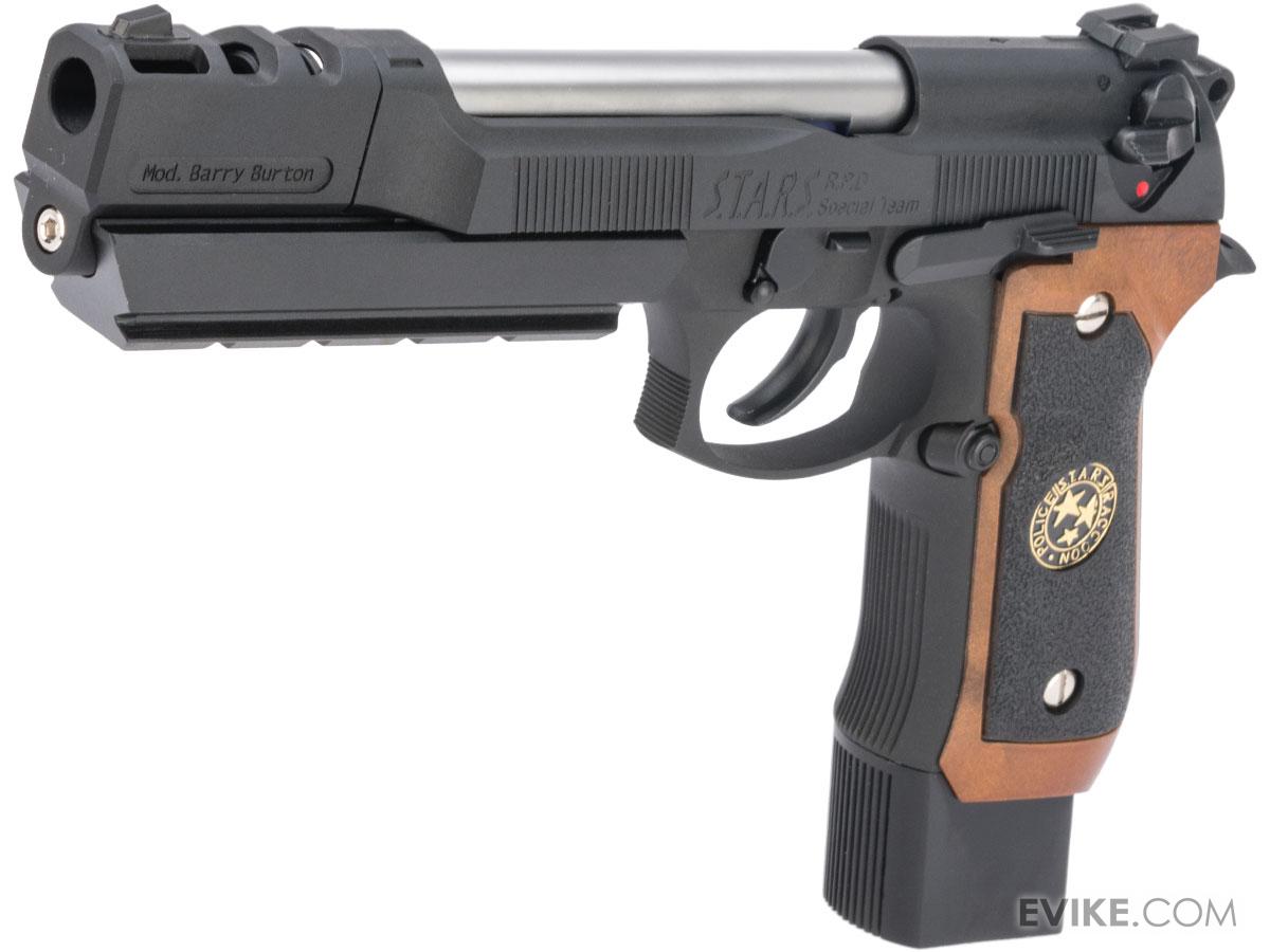 WE-Tech BioHazard Barry Burton M92 Custom Gen I Gas Blowback Airsoft Pistol (Model: Semi / Black ...