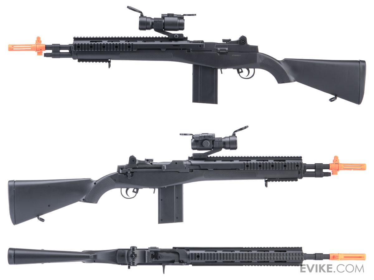 AGM M14 SOCOM Airsoft Spring Powered Rifle Package (Color: Black ...
