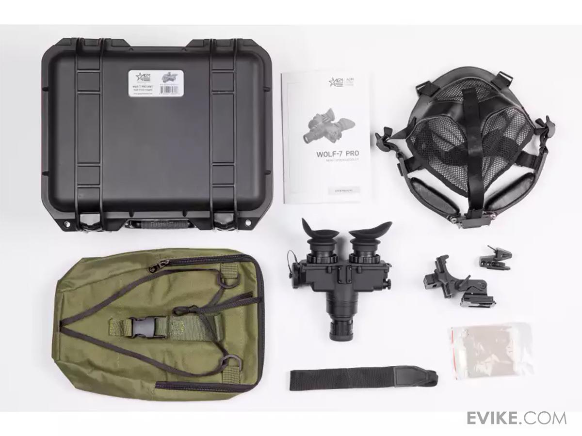 AGM Global Vision Wolf-7 Pro Gen 2+ Green Phosphor Night Vision Goggles ...