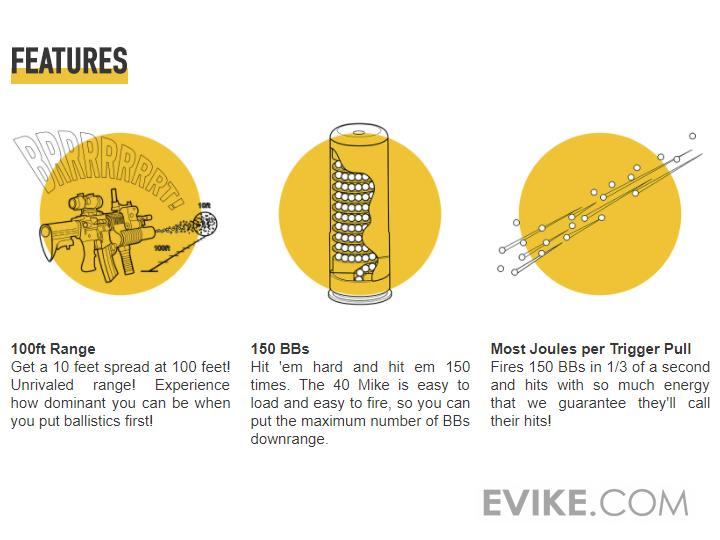 Airsoft Innovations 40Mike Gas Magnum Airsoft Grenade Shell | Evike.com