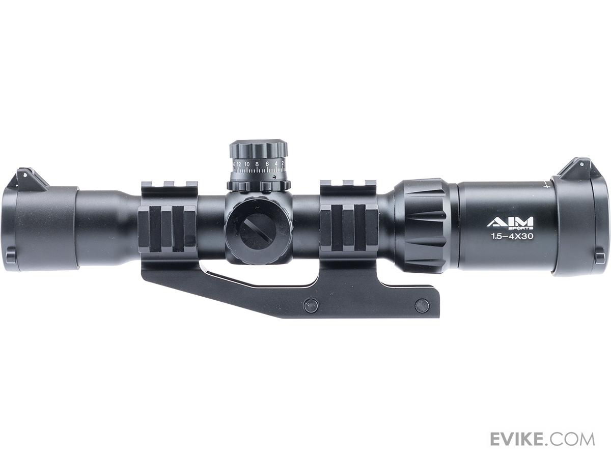 AIM Sports Recon Series 1.5-4x30mm Variable Zoom Rifle Optic w ...