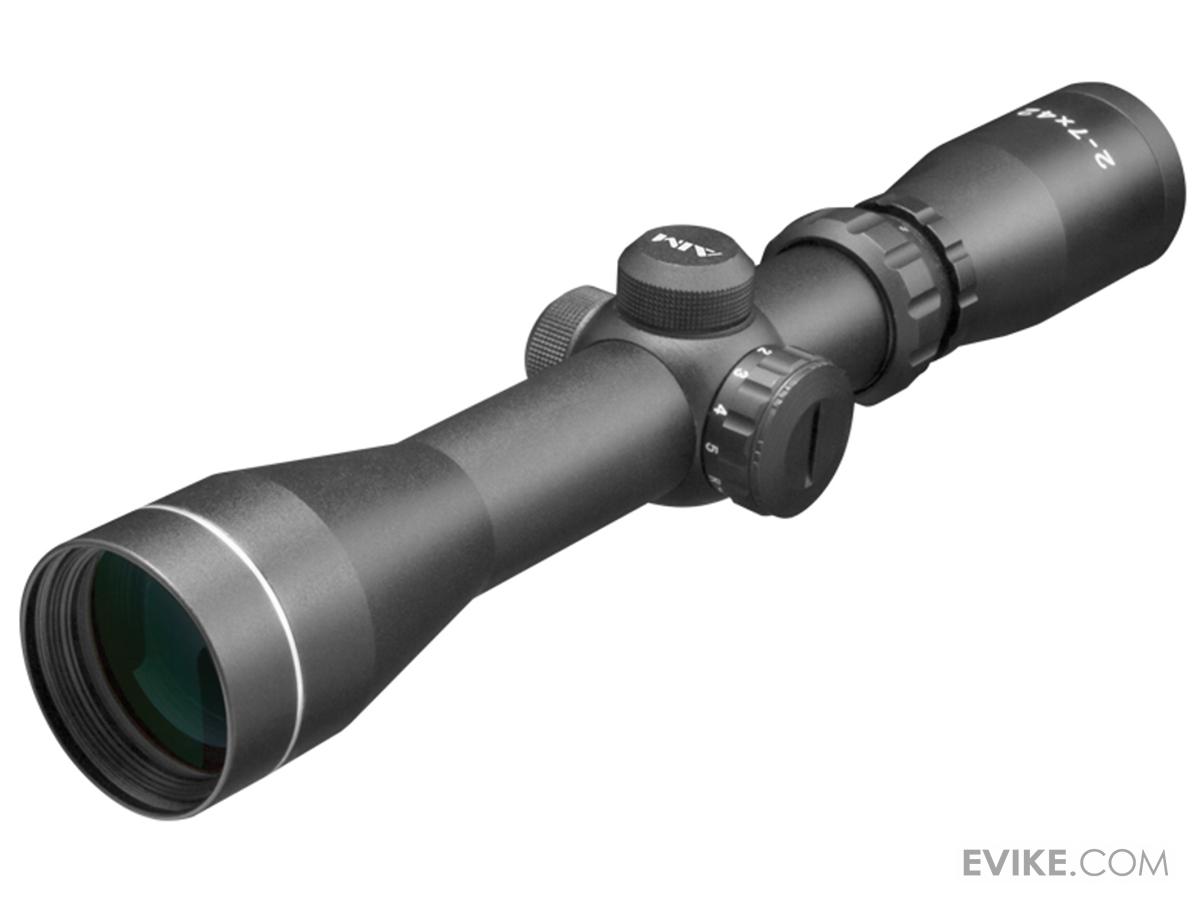 AIM Sports Dual Illuminated 2-7x42 Scout Scope / Rangefinder ...