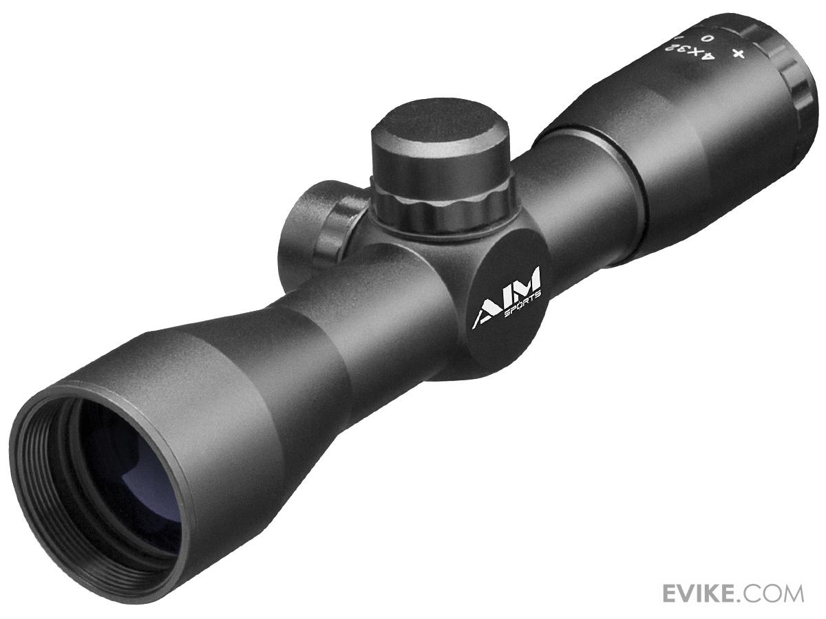 AIM Sports Compact 4x32 Mil-Dot Scope w/ Scope Rings, Accessories ...