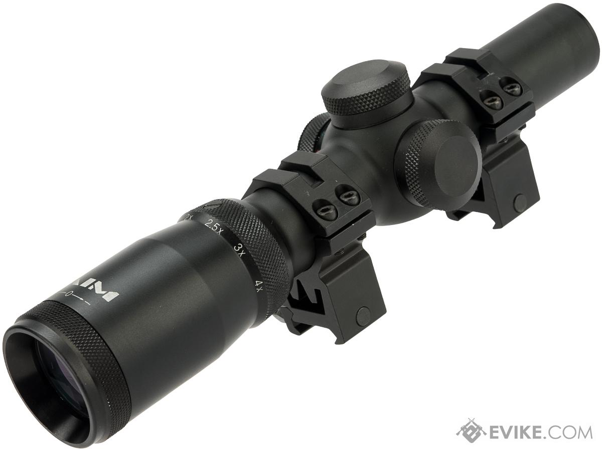 AIM Sports XPF Series 1-4x24mm Variable Zoom Rifle Optic with ...