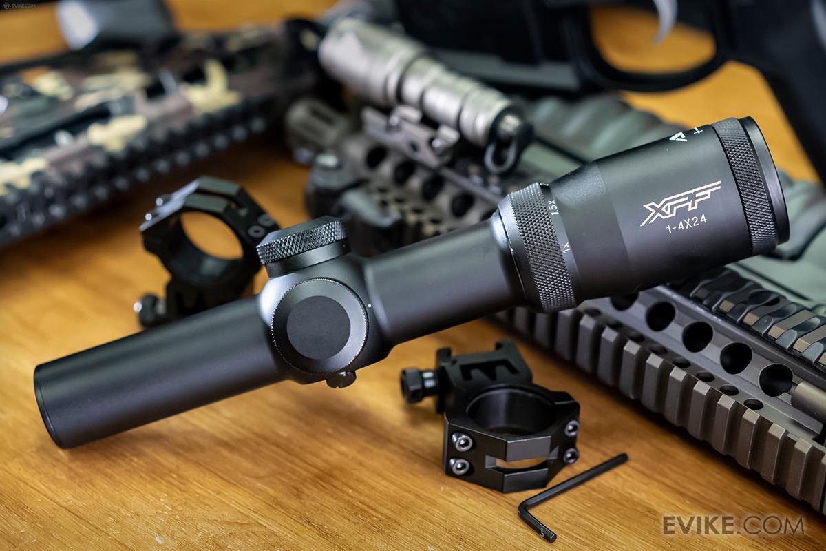 AIM Sports XPF Series 1-4x24mm Variable Zoom Rifle Optic with ...