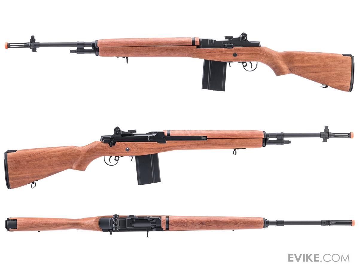 A&K Collectors M1A Full Size Airsoft AEG Rifle w/ Real Myanmar Rosewood ...