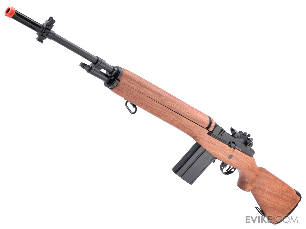 A&K Collectors M1A Full Size Airsoft AEG Rifle w/ Real Myanmar Rosewood ...