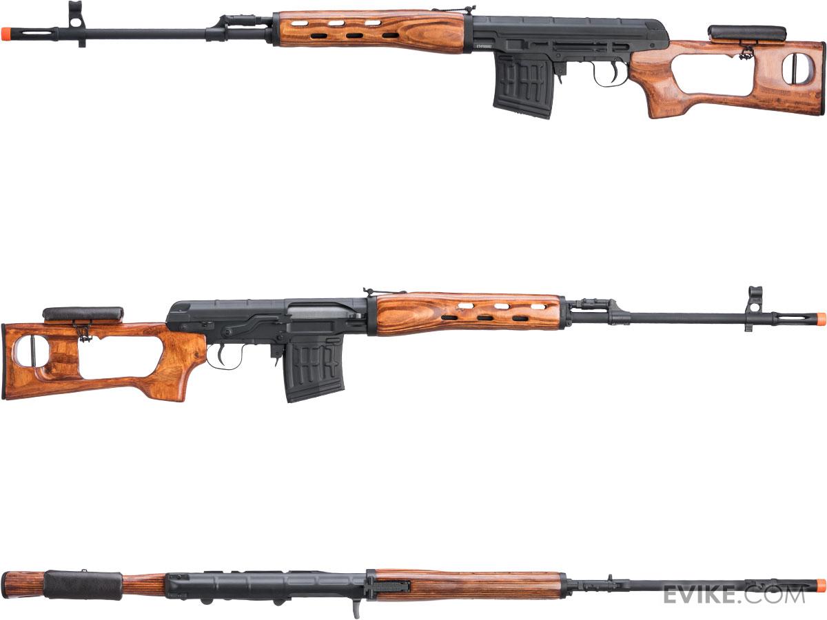 A&K SVD Dragunov Bolt Action Airsoft Sniper Rifle (Color: Real Wood / 500 FPS), Airsoft Guns ...