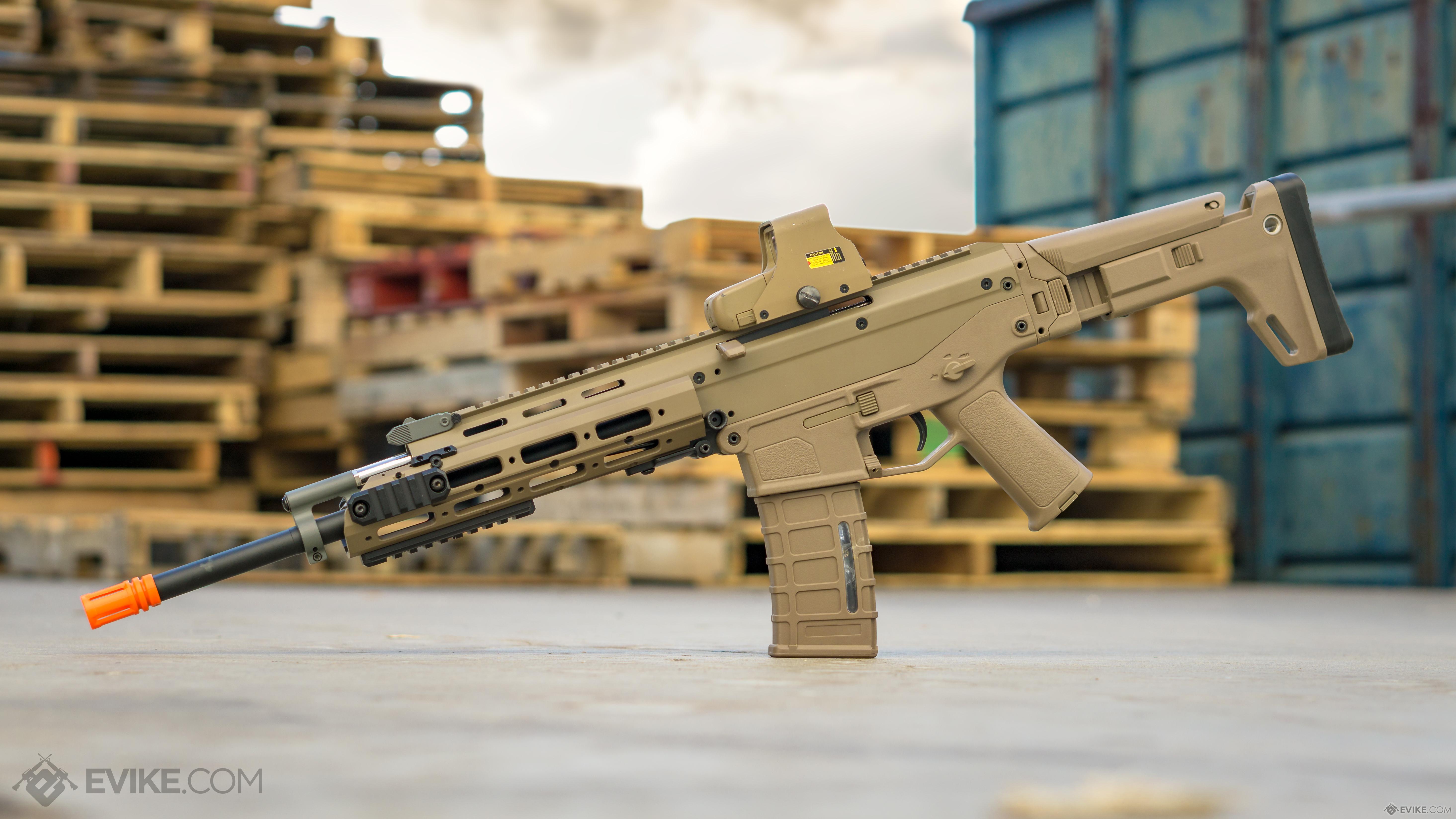 A&K Adaptive Combat Rifle Airsoft AEG Rifle (Color: Black / Full Size RIS), Airsoft Guns ...