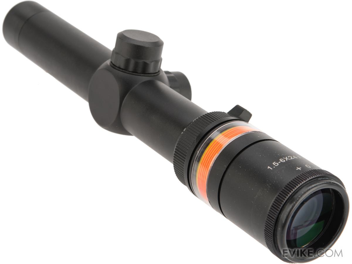 Matrix 1.5-6x24 Fiber Optic Rifle Scope (Color: Red), Accessories & Parts, Scopes & Optics ...