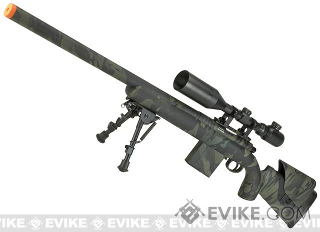 APS M40A3 Bolt Action Airsoft Sniper Rifle (Color: Multicam Black / 550 ...