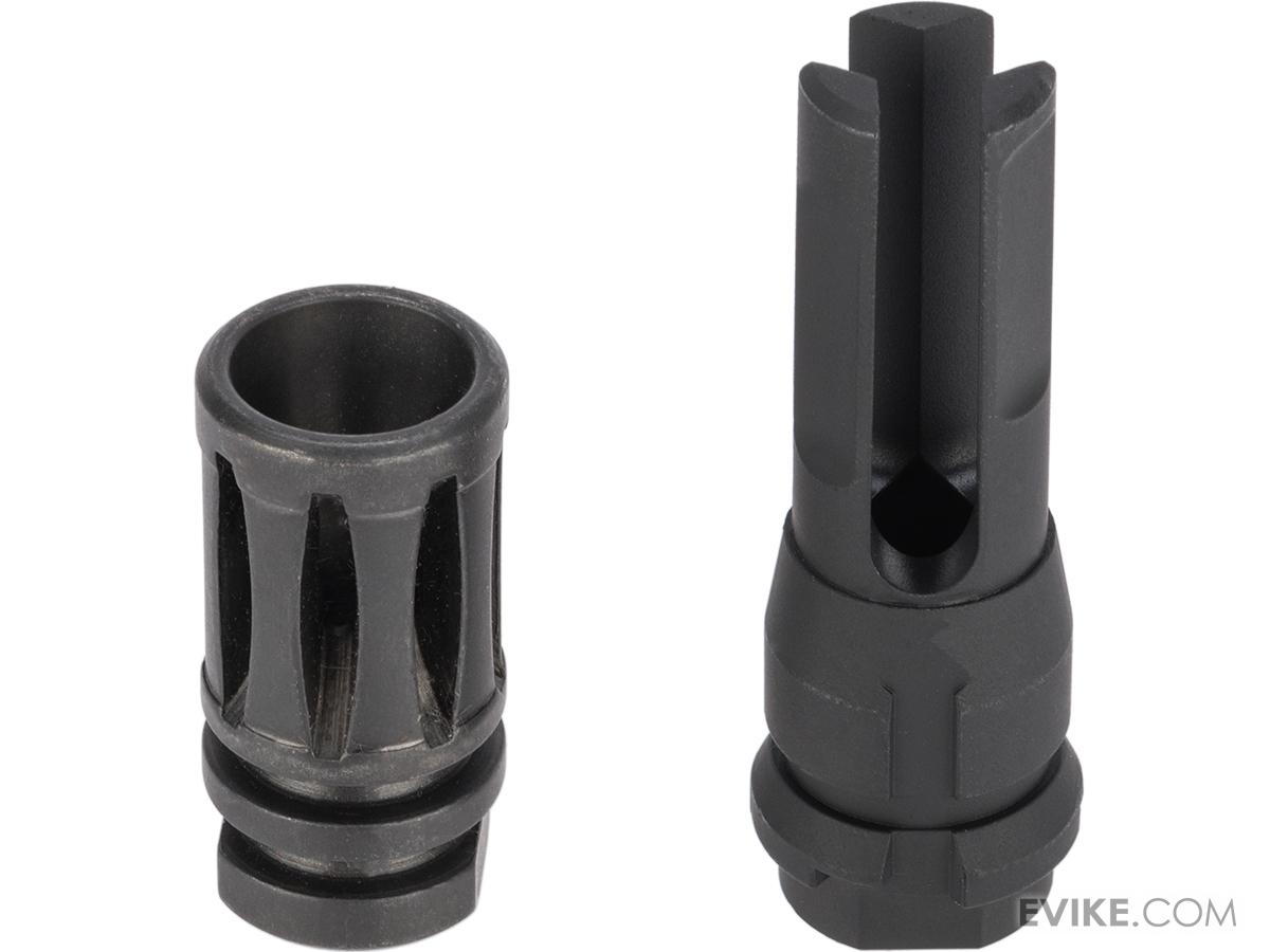 APS Metal 3 Prong Flash Hider for 14mm Negative Threaded Outer Barrels ...