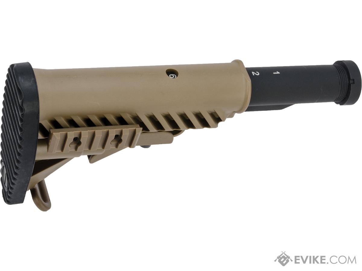 APS 556 Type Retractable Stock with 5 Position Metal Tube (Color: Tan ...