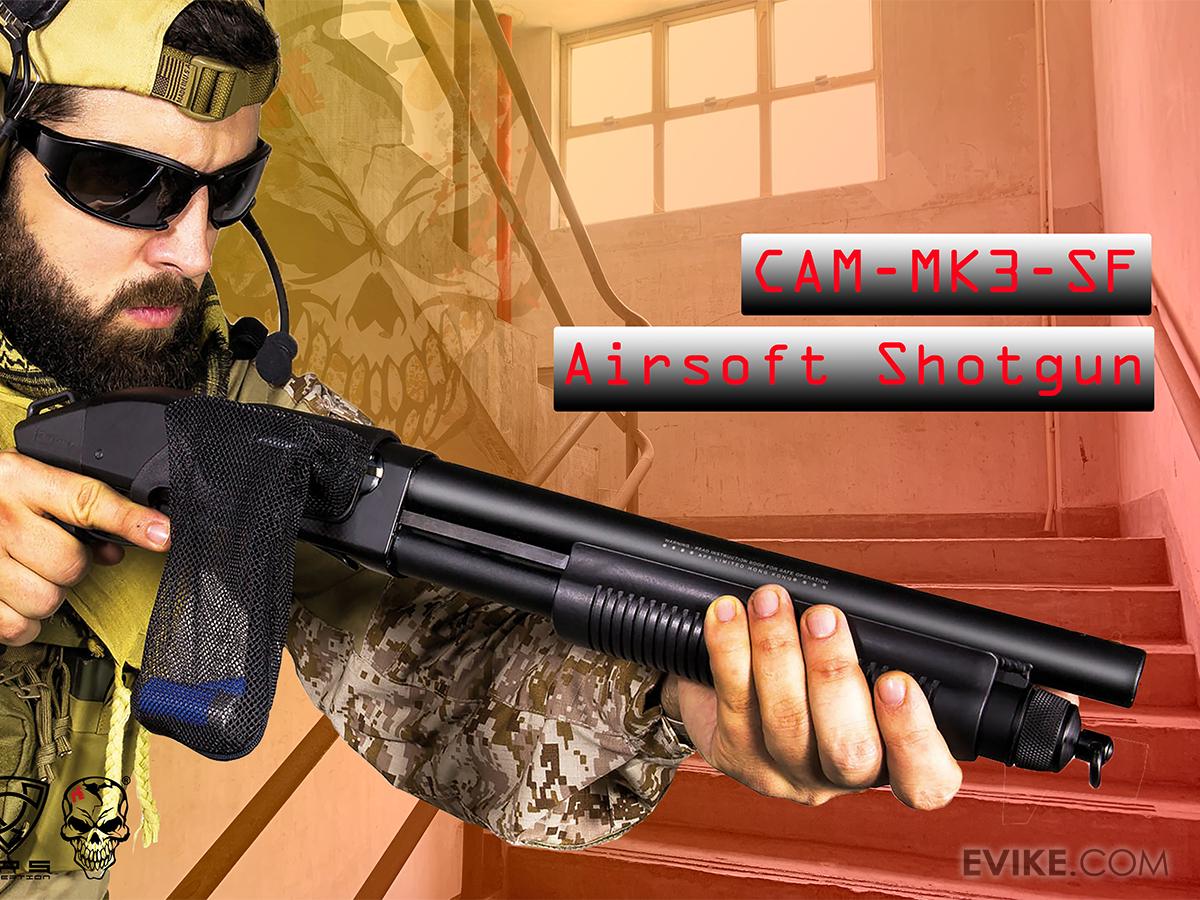 APS CAM870 Shell Ejecting Tactical Pump Action Gas Airsoft MKII Shotgun ...