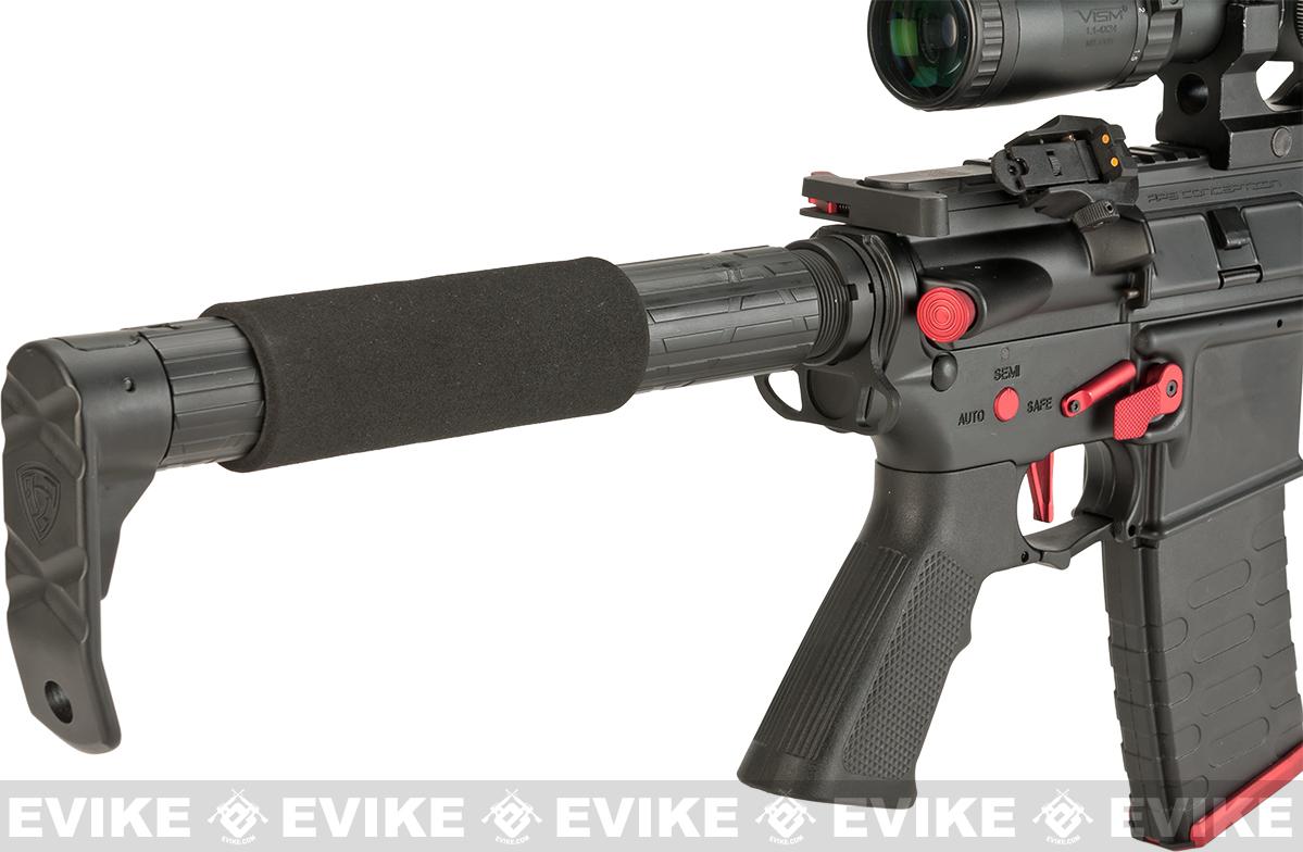 APS ASR115X Three Gun Custom AEG Rifle w/ Silver Edge Gearbox - Red ...