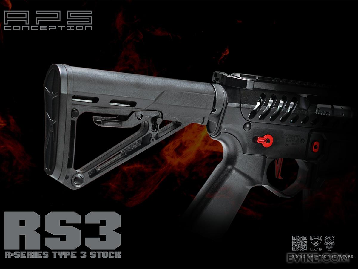 APS RS3 Retractable Stock for M4 Series Airsoft Rifles (Color: Black ...