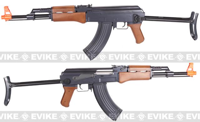 Full Size AK47-S Replica Airsoft Spring Action Rifle with Folding Stock ...