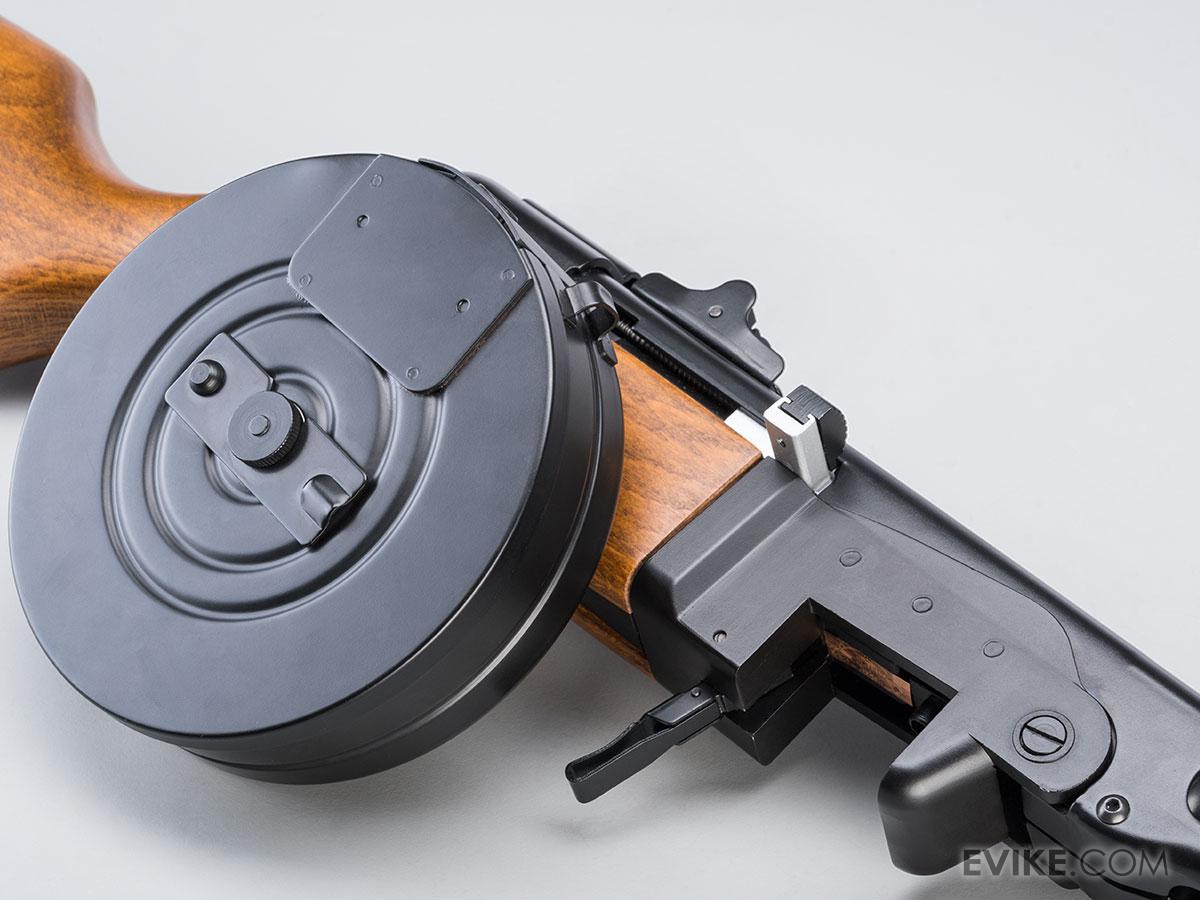ARES PPSh-41 Real Wood Airsoft AEG Submachine Gun w/ Drum Mag, Airsoft ...