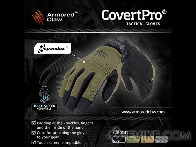 Armored Claw "CovertPro" Hot Weather Tactical Glove (Color: Grey ...