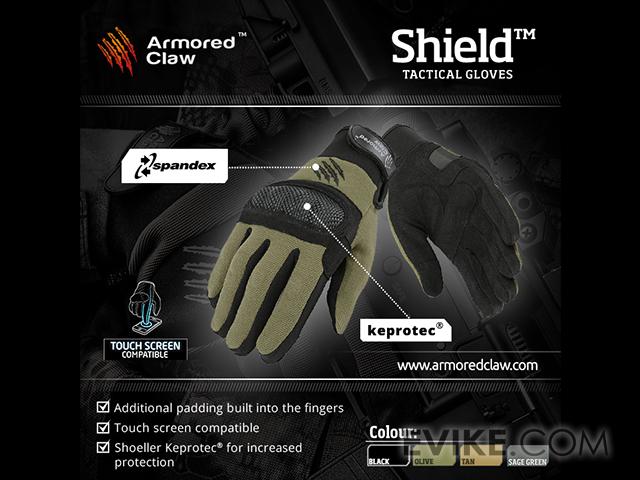 Armored Claw "Shield" Tactical Glove (Color: Tan / Small), Tactical ...