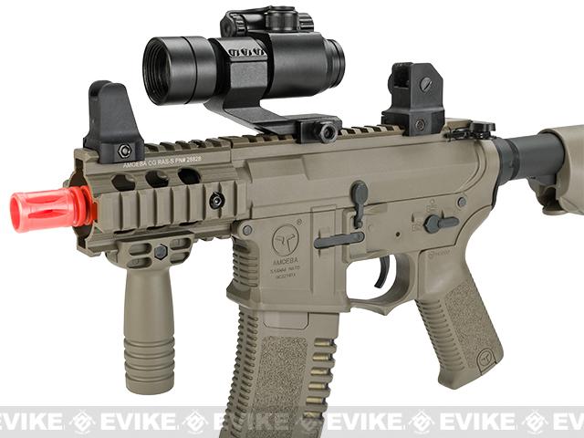 ARES Amoeba CG 6" CQB M4 Airsoft AEG (Color: Dark Earth), Airsoft Guns ...