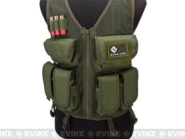 GxG High Speed Airsoft Vest w/ Integrated Pouches - OD, Tactical Gear ...