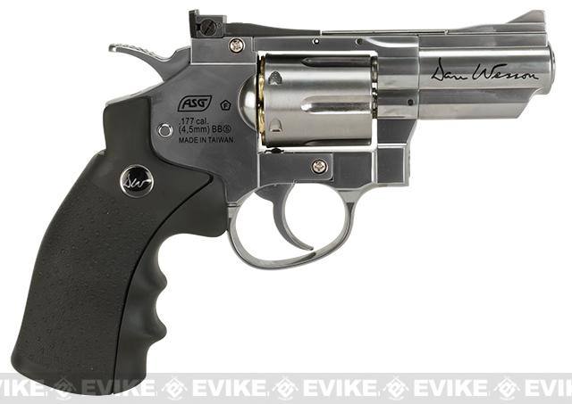 ASG Dan Wesson CO2 Powered 4.5mm Airgun Revolver (Color: Silver / 2.5 ...