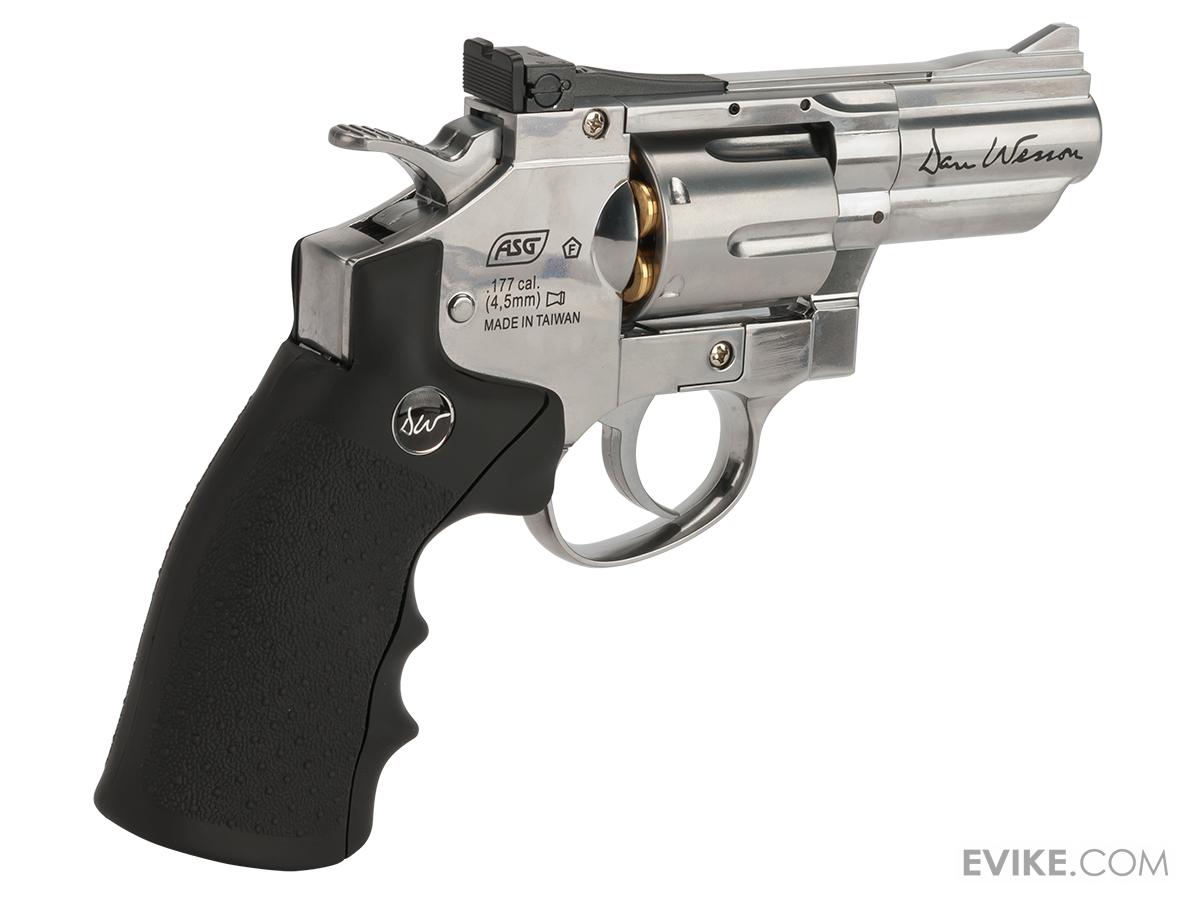 ASG Dan Wesson CO2 Powered 4.5mm Airgun Revolver (Color: Silver / 2.5 ...