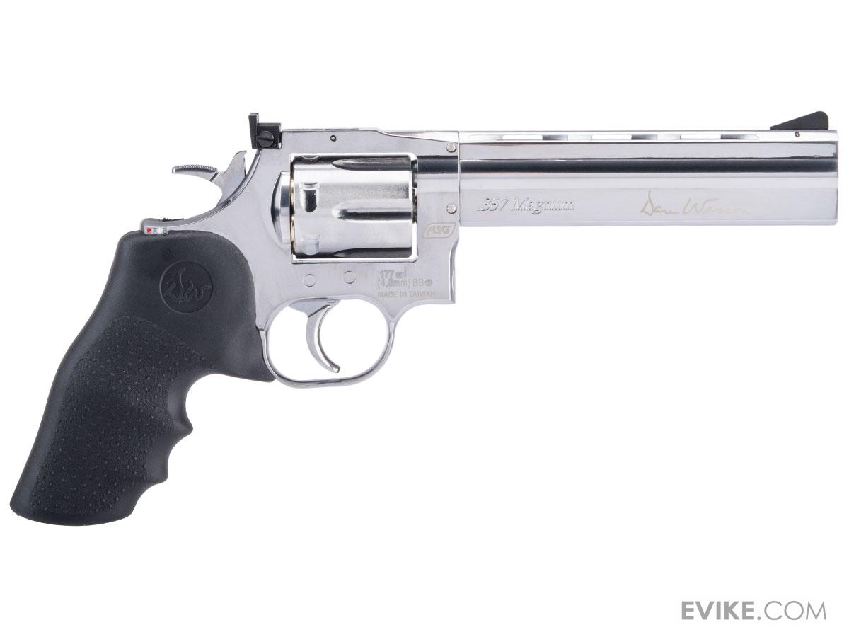 ASG Dan Wesson 715 CO2 Powered 4.5mm Airgun Revolver (Color: Silver / 6 ...