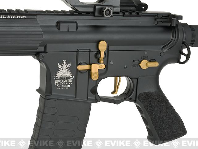 APS ASR-118 "Boar Tactical" Custom Silver Edge 17" KeyMod Airsoft AEG ...