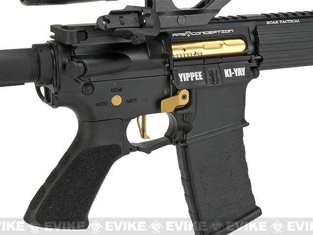 APS ASR-118 "Boar Tactical" Custom Silver Edge 17" KeyMod Airsoft AEG ...