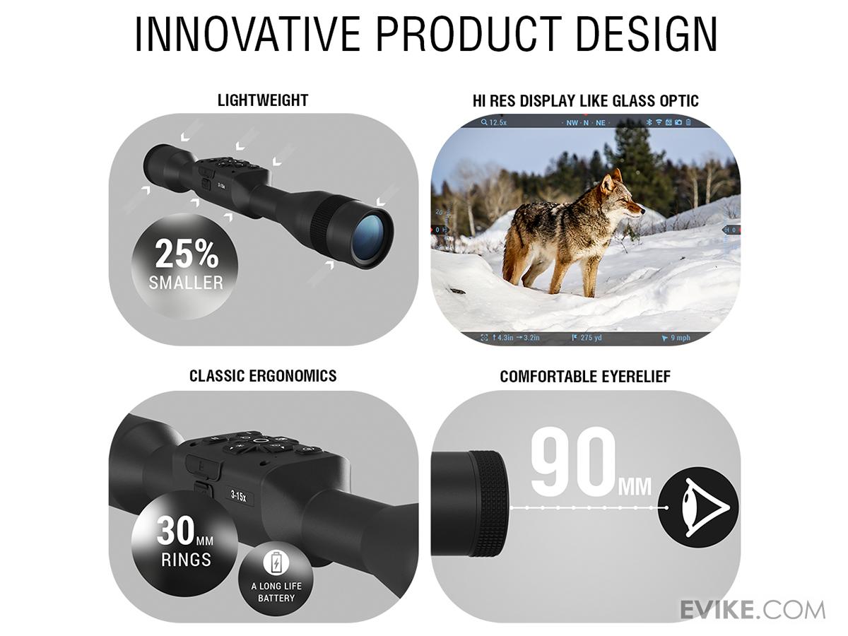 ATN X-Sight 5 LRF UHD Smart Day / Night Hunting Scope w/ Built-In Laser ...