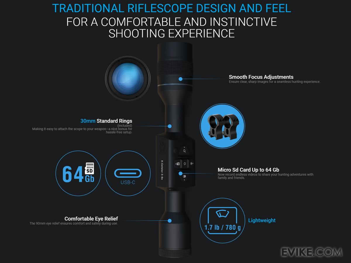 ATN X-Celsior Night / Day Hunting Rifle Scope (Model: 3x-9x ...