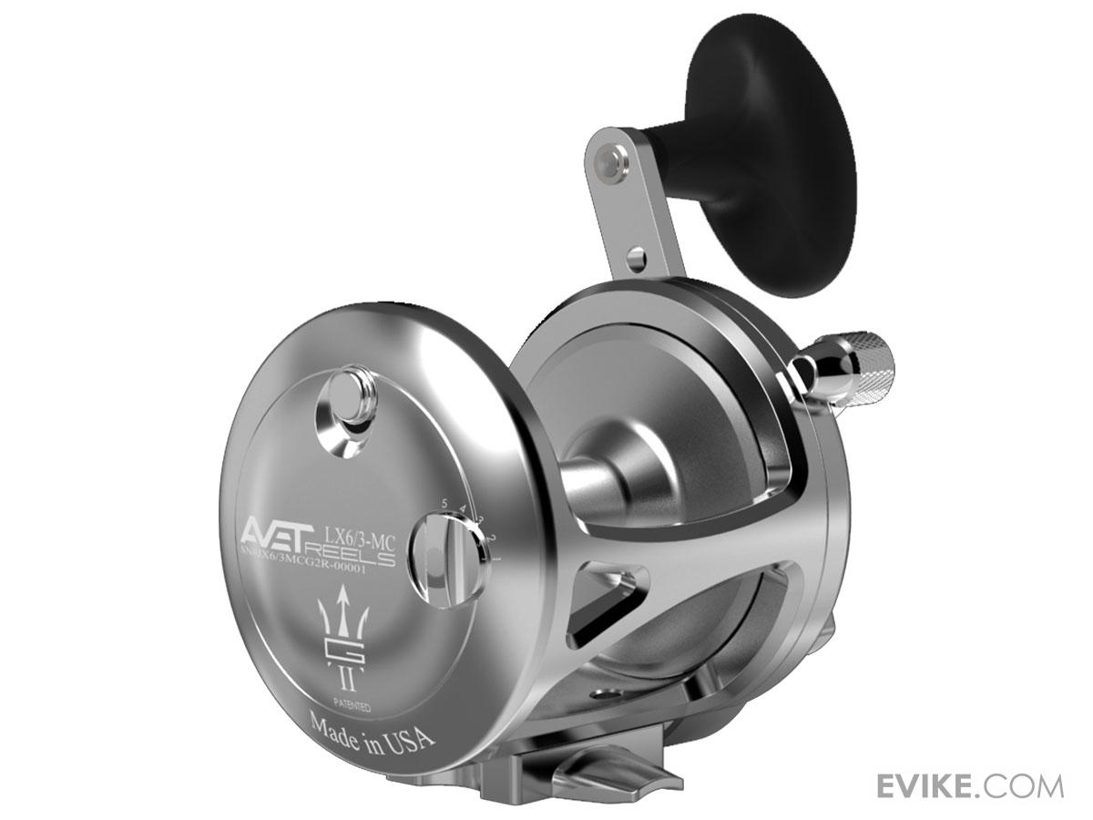 Avet Reels LX6/3 MC G2 Lever Drag 2 Speed Casting Reel (Color: Silver ...