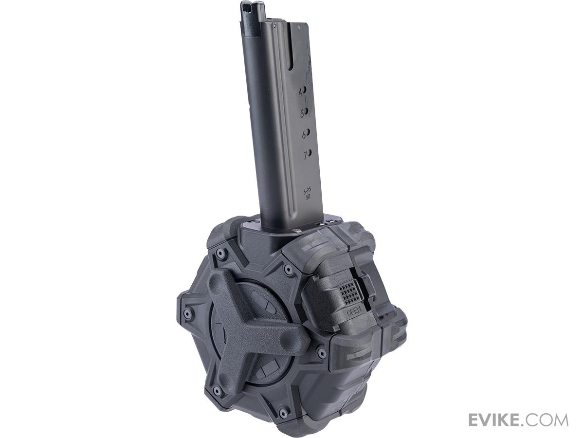 AW Custom Drum Magazine for Gas Blowback Airsoft Pistols & Rifles ...