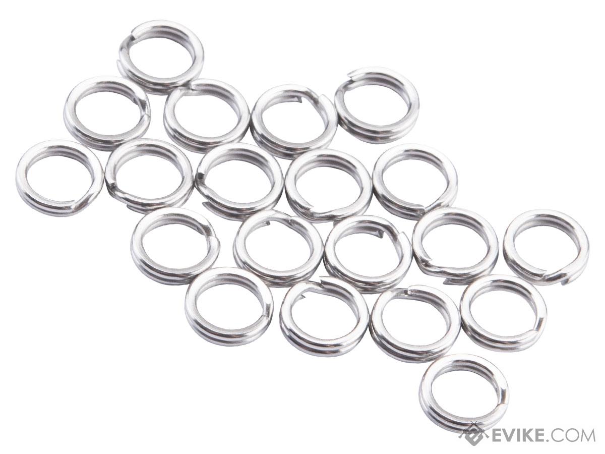 Battle Angler Steel Flat Split Ring Pack of 20 pcs (Size: #4 / 44 LBS ...