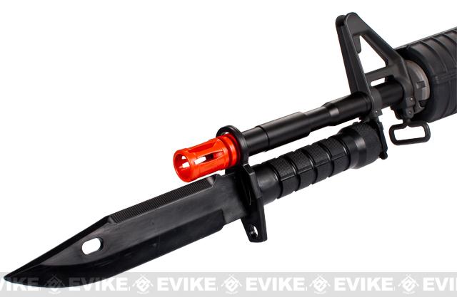 Matrix Airsoft Tactical Rubber Bayonet with Sheath & M4 / M16 QD Mount ...
